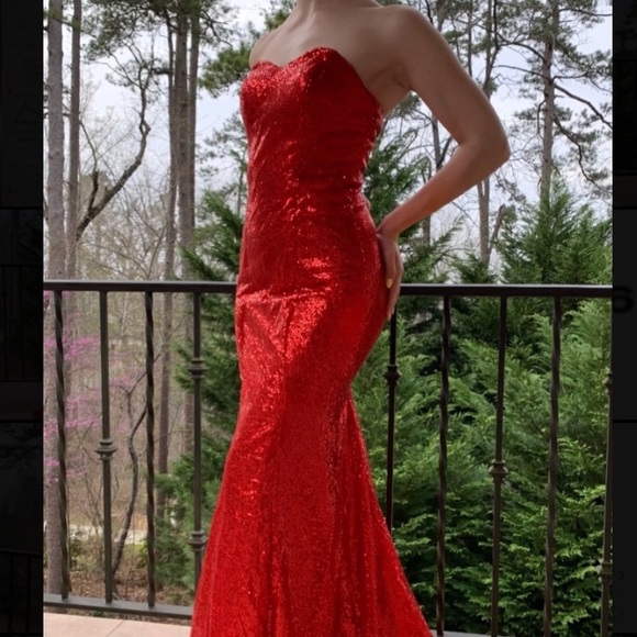 Dresses | Red Sequin Sweetheart Mermaid Prom Dressjessica Rabbit ...
